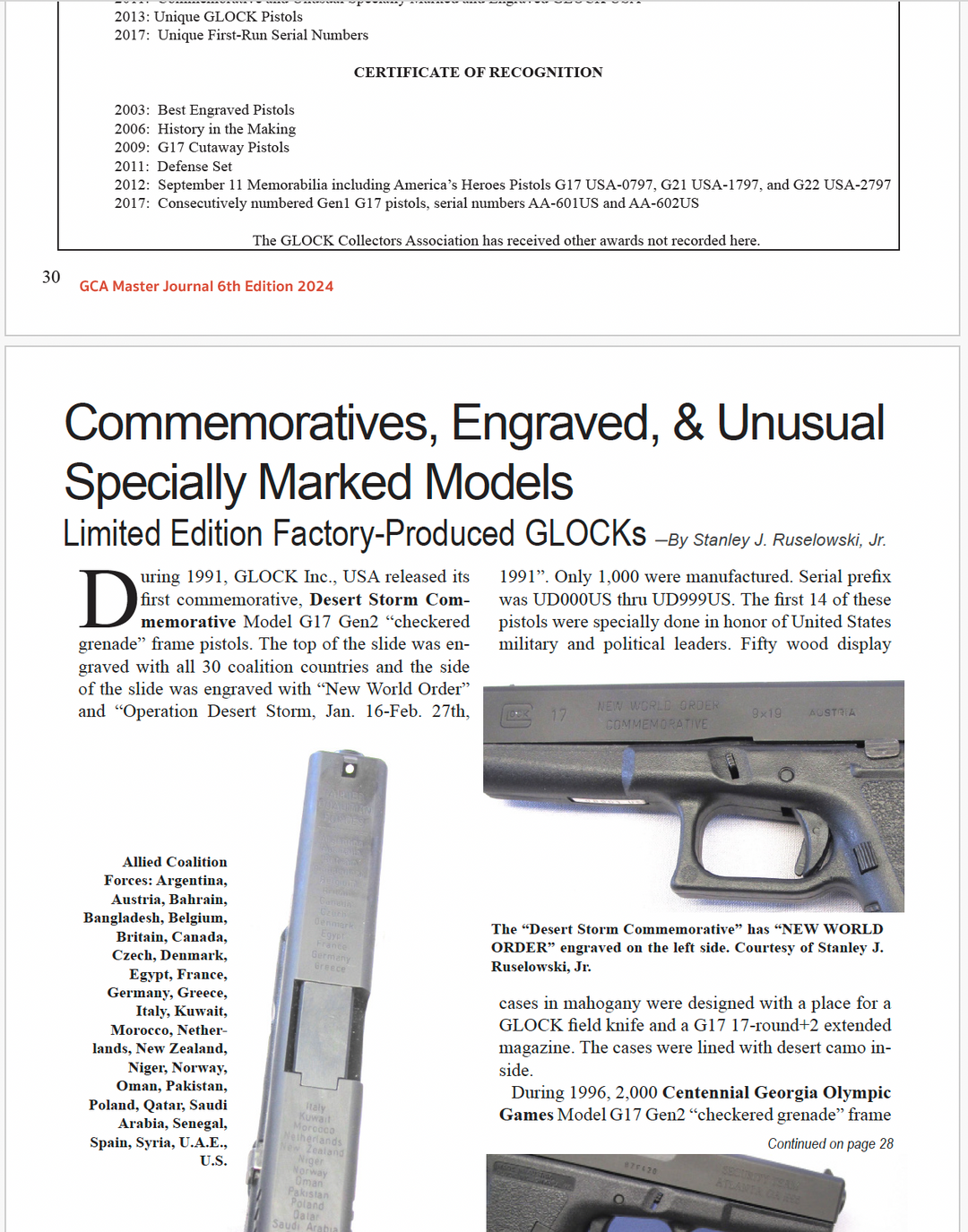 NEW! Master Journal, 6th Edition Revised 2024: Updated GLOCK Serial Nu