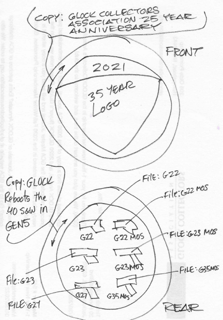 2021 Glock Collectors Association Limited Edition Challenge Coin